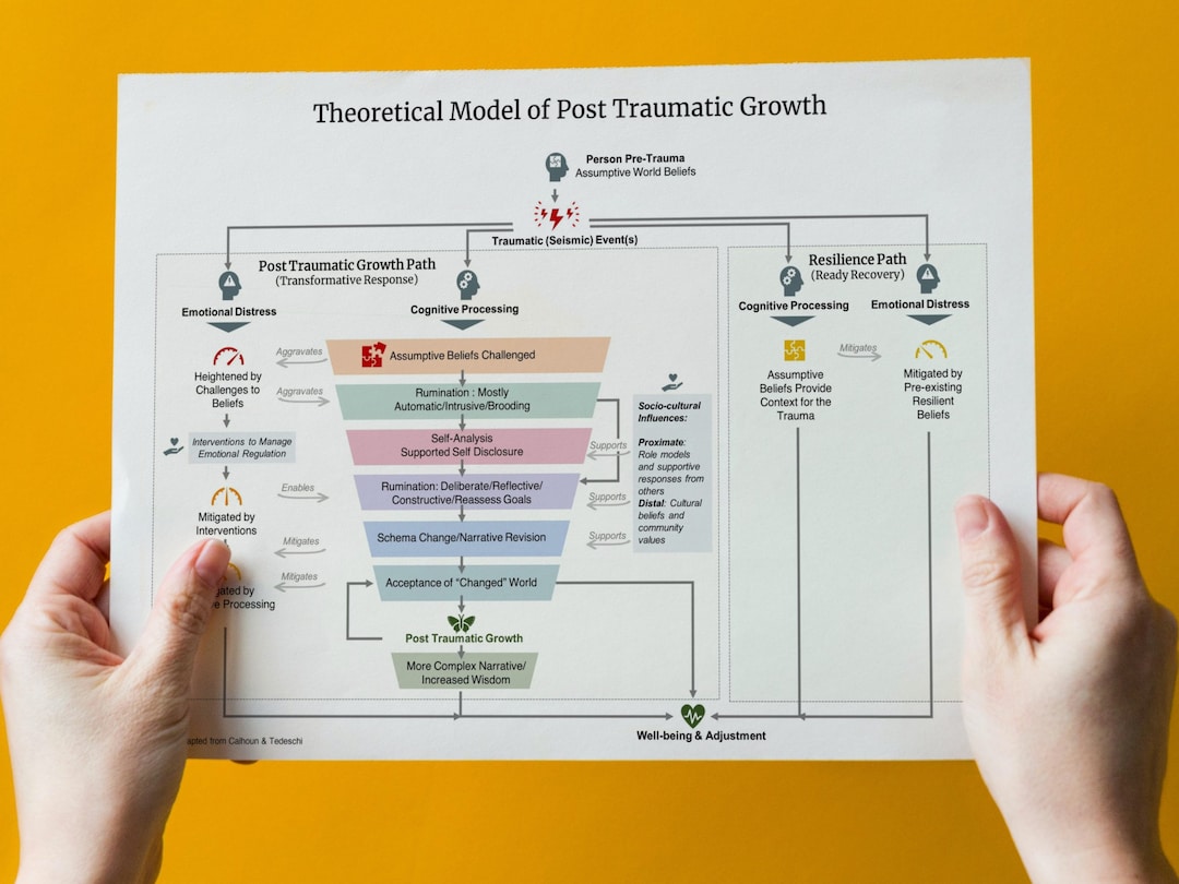 Model of Post Traumatic Growth Visual Aid for Therapists, Clinicians or ...