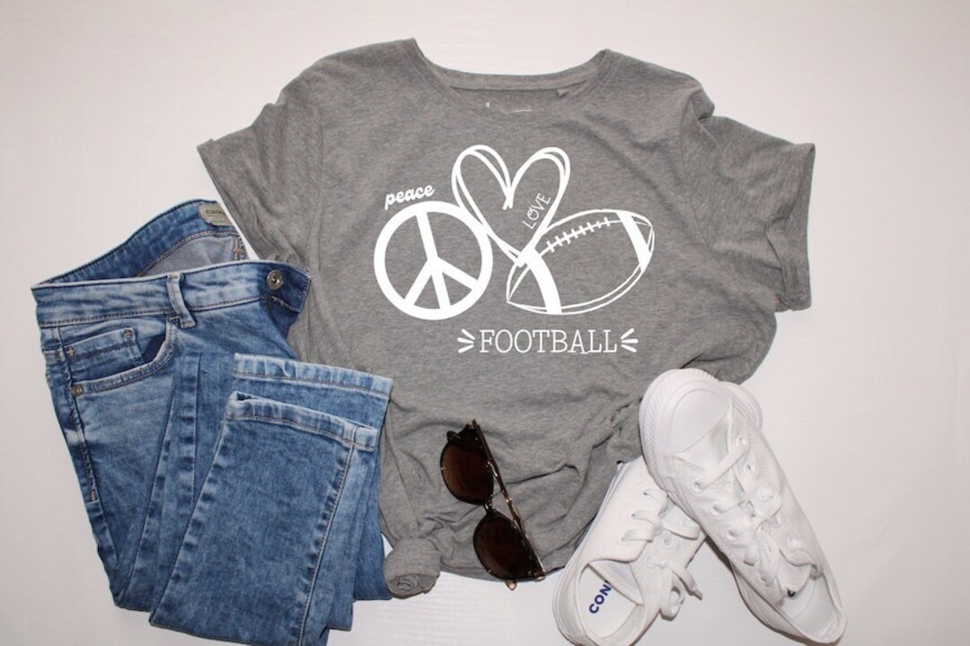 Peace Love Football Digital Download, Png File, HTV File, Vinyl File - Etsy