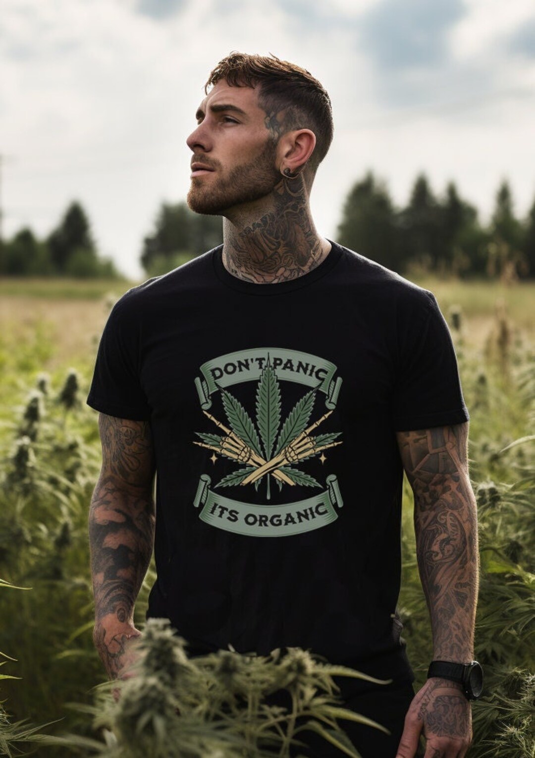 Don't Panic Its Organic Marijuana Shirt, Pot Shirt, Funny Shirt, Sarcastic, Mens Shirt, Mens Tee ...