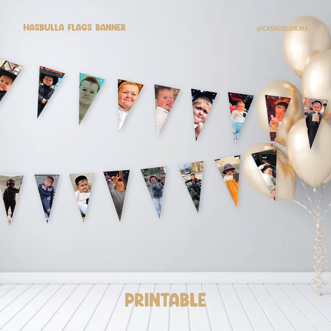 Hasbulla Flags Banner Printable - Etsy