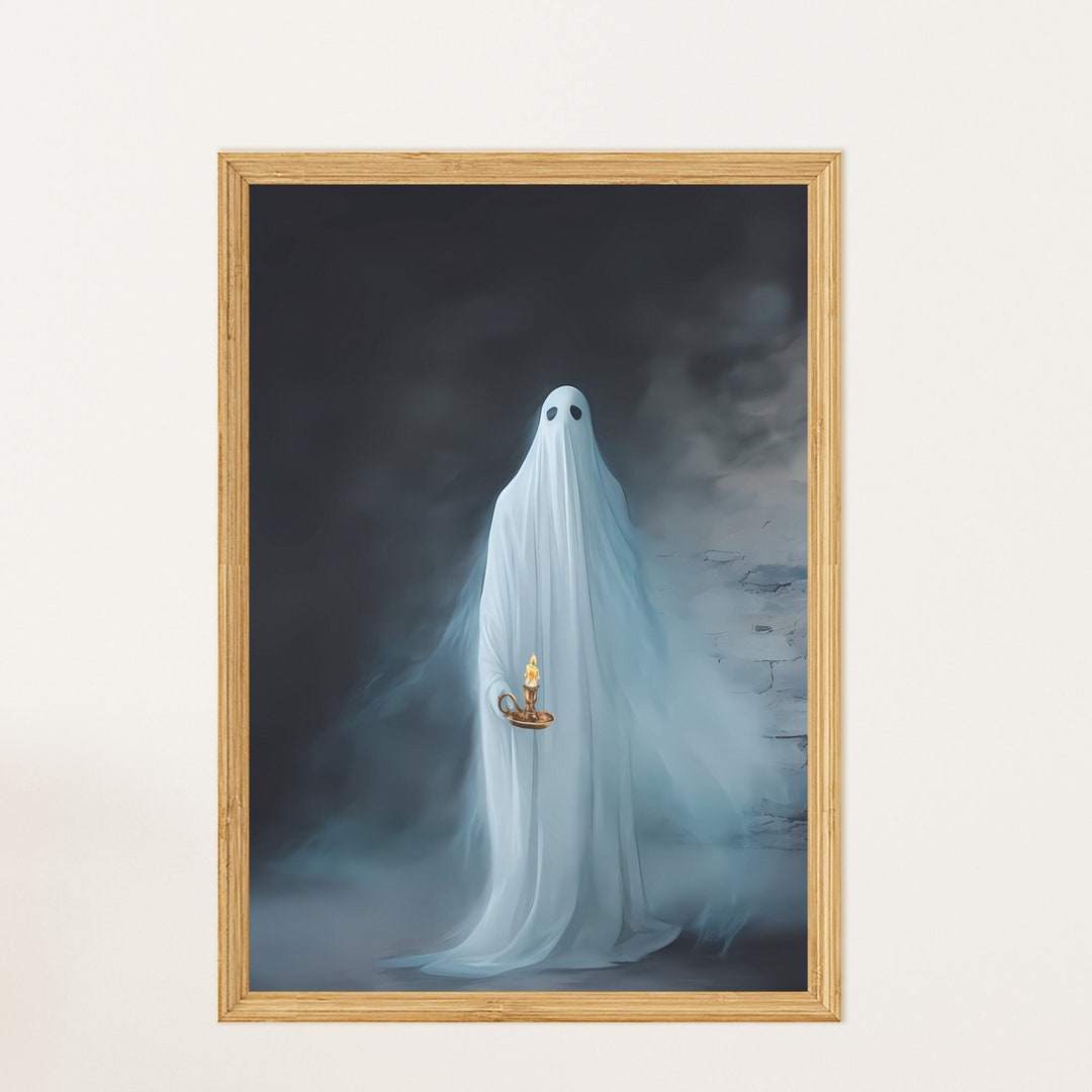 Ghost Painting Spooky Printable Halloween Download - Etsy