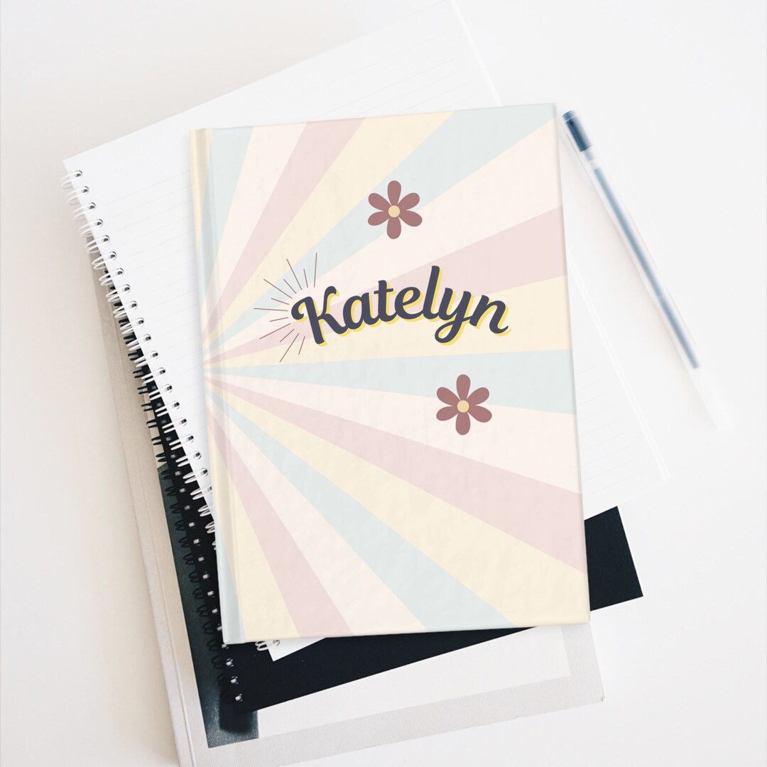 Personalized Lined Teen Journal Custom Retro Cover Journal Hardcover ...