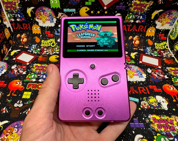 Boxy Pixel Gameboy Advance SP Unhinged Purple With IPS Screen Upgrade ...