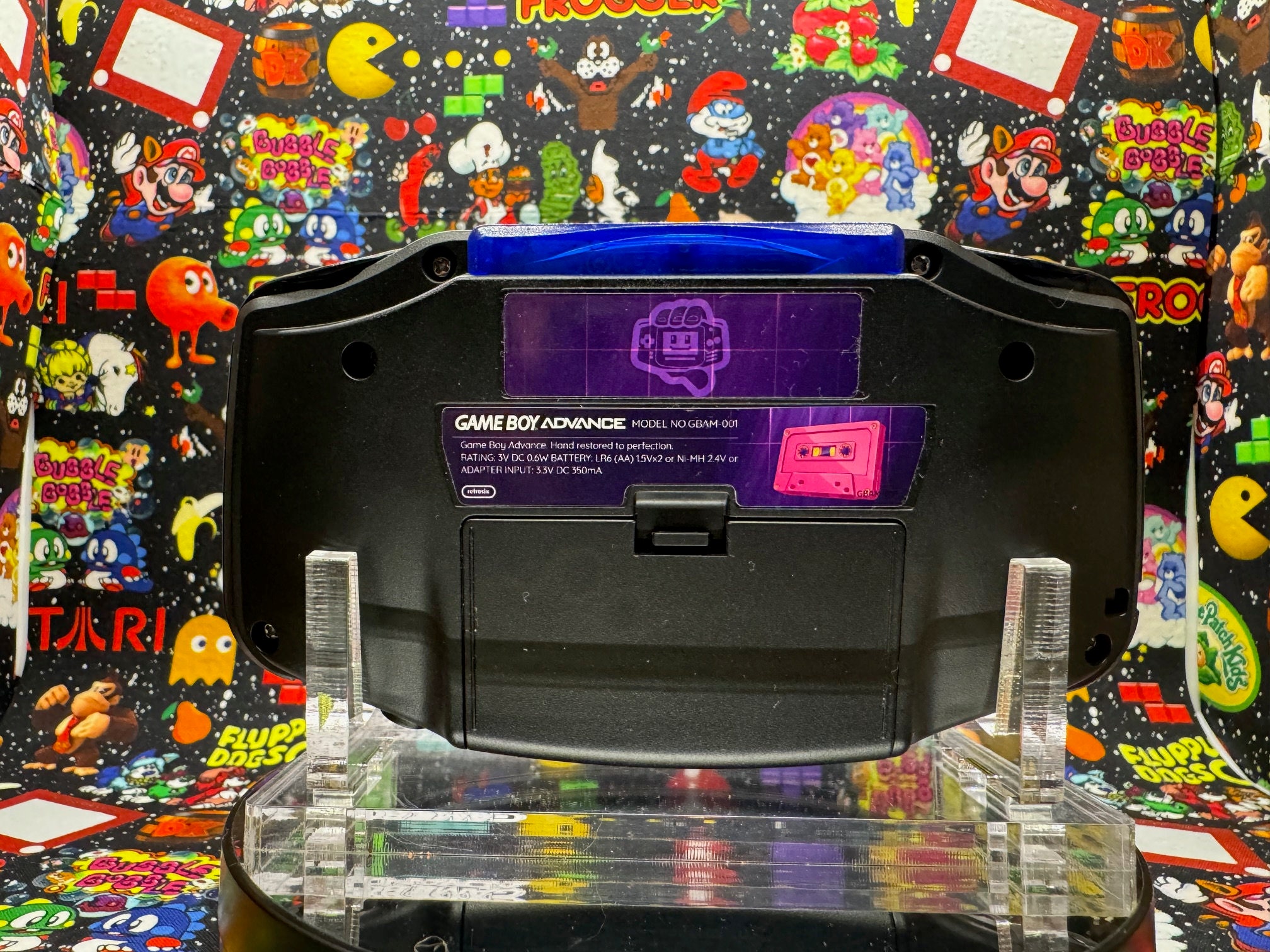 Modded Gameboy Advance With IPS Screen Upgrade and UV Printed Retro Six ...