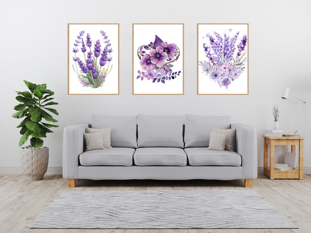 Lavender Flower Art Lavender Flower Wall Print Lavender Art - Etsy