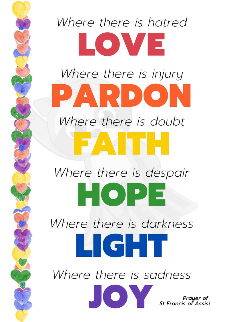 Prayer of St Francis Poster - Etsy UK