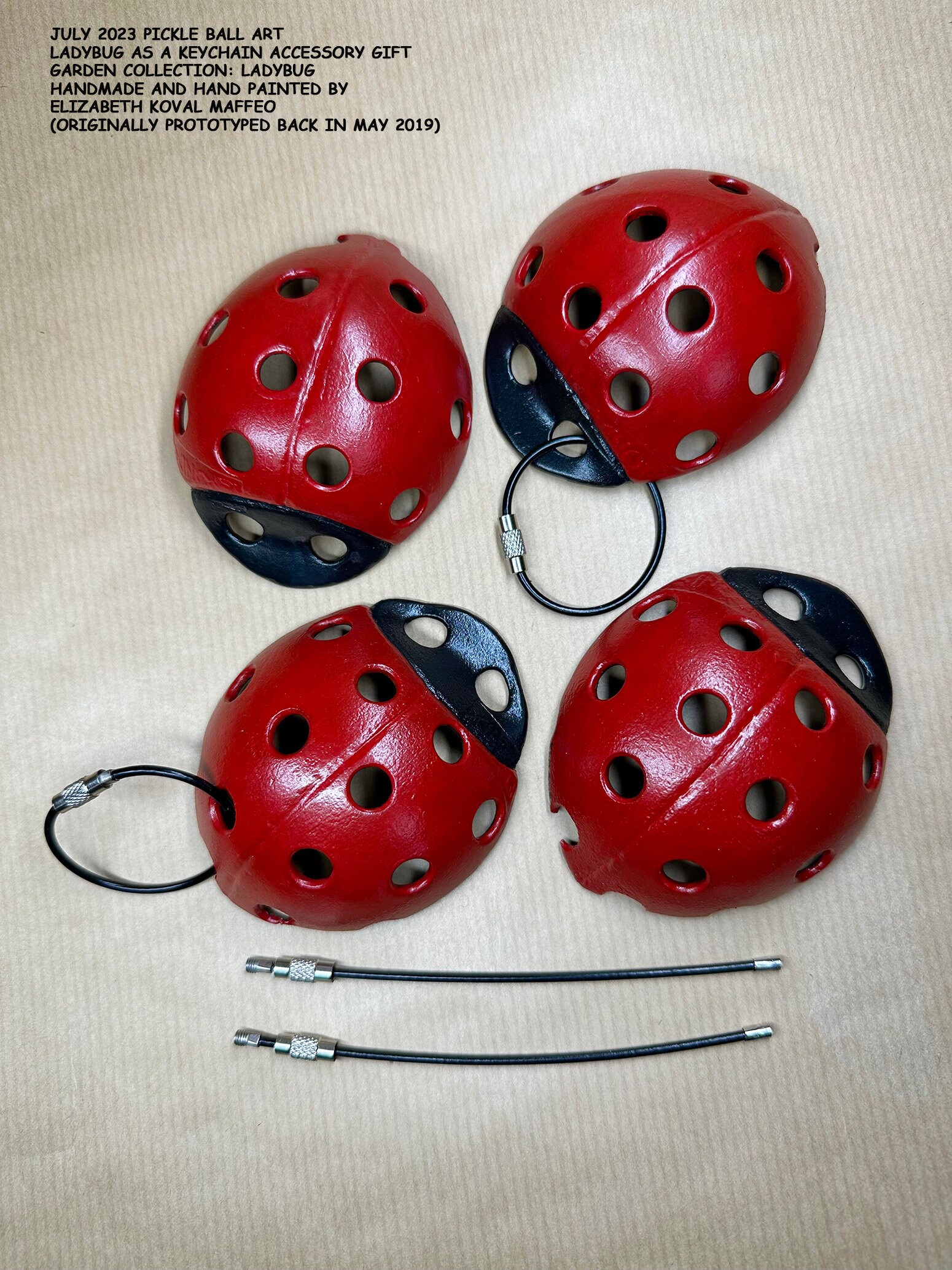 Ladybug - Handmade Recycled Pickleball Art (free-standing) - Etsy
