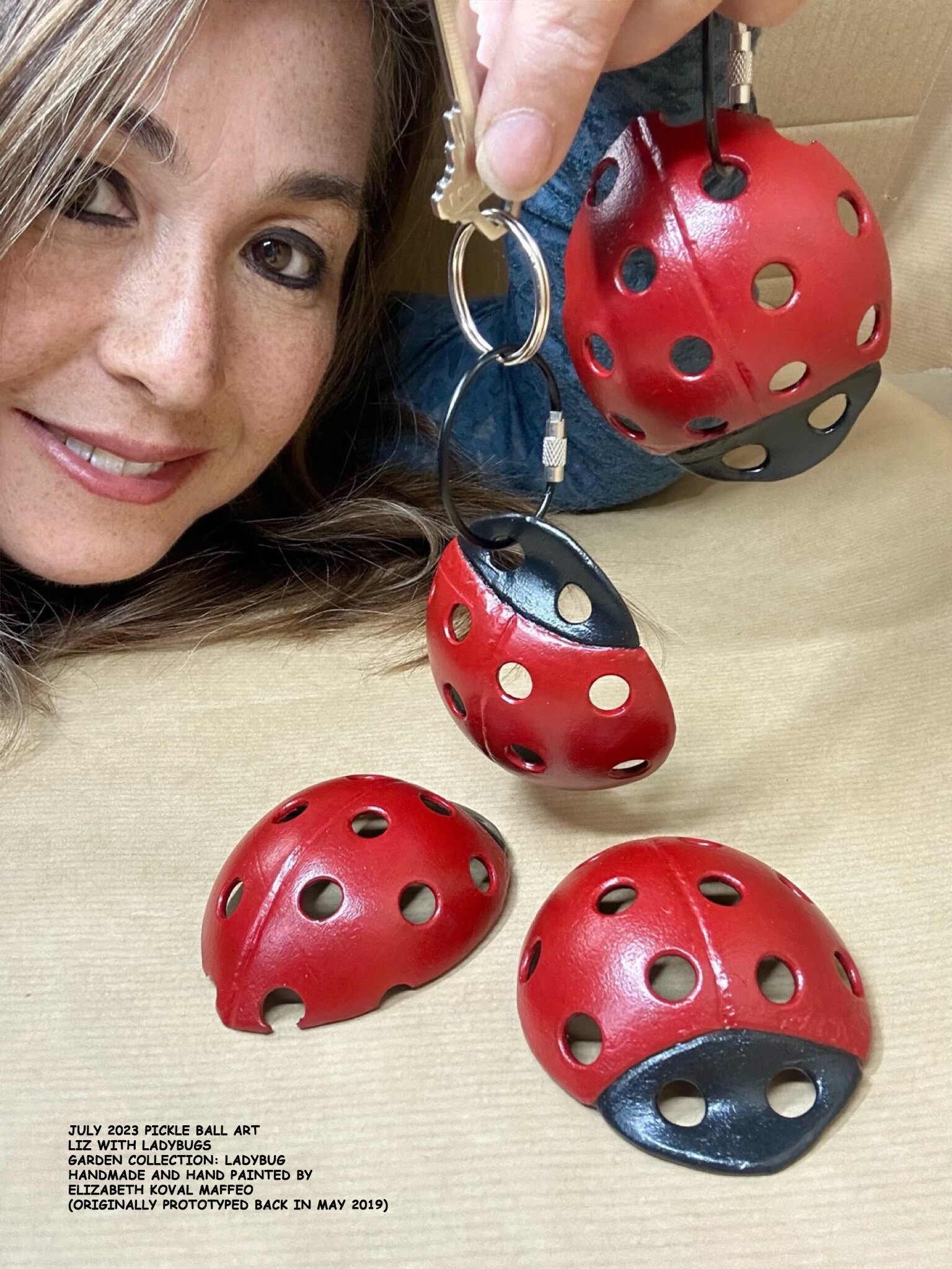 Ladybug - Handmade Recycled Pickleball Art (free-standing) - Etsy