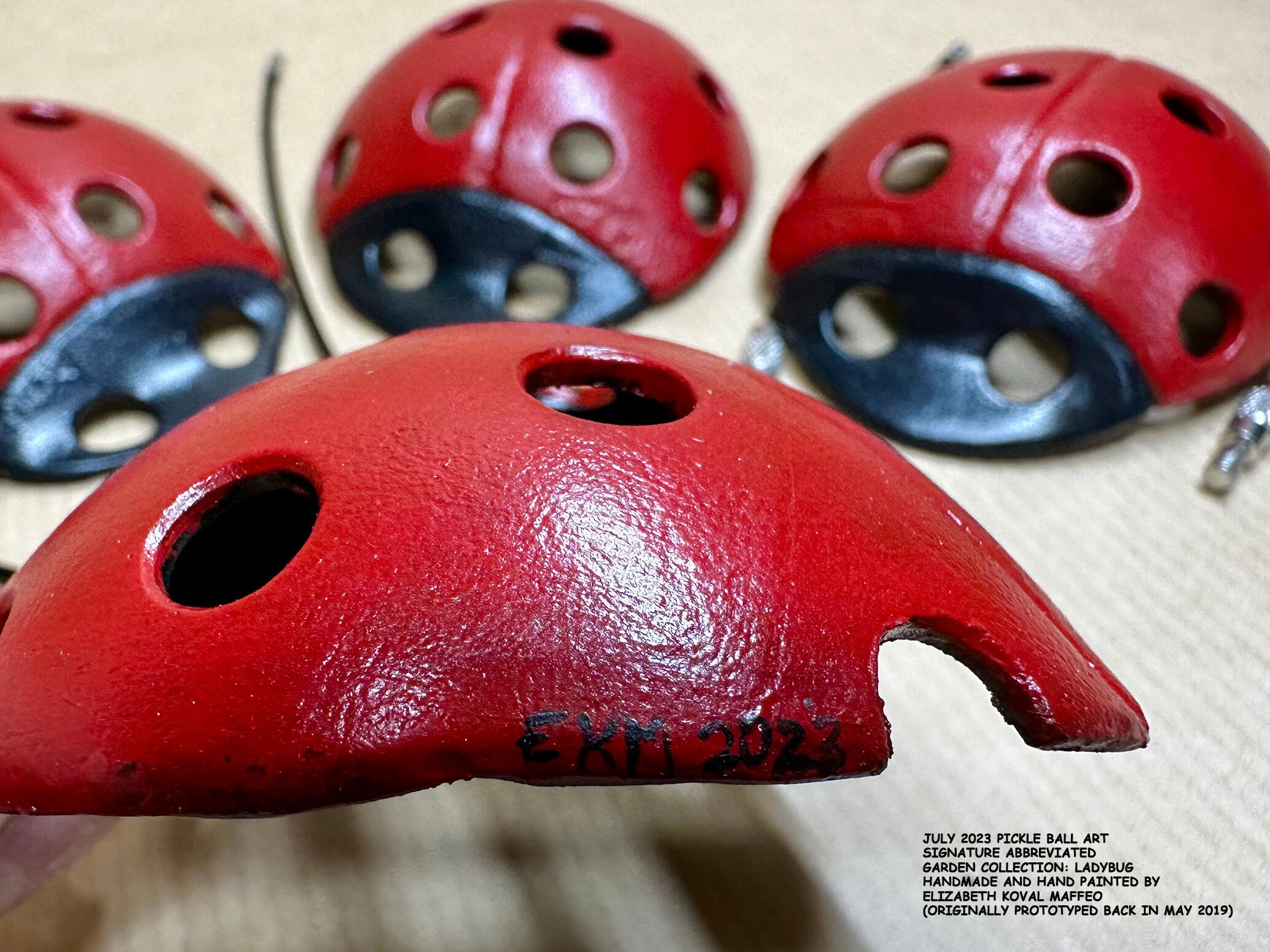 Ladybug - Handmade Recycled Pickleball Art (free-standing) - Etsy