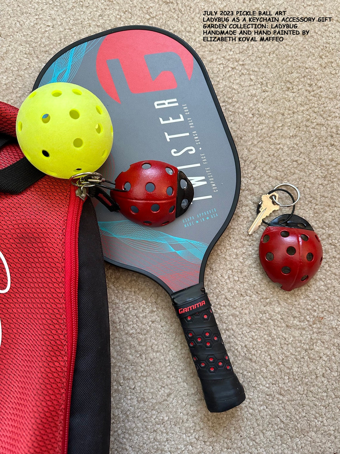 Ladybug - Handmade Recycled Pickleball Art (free-standing) - Etsy