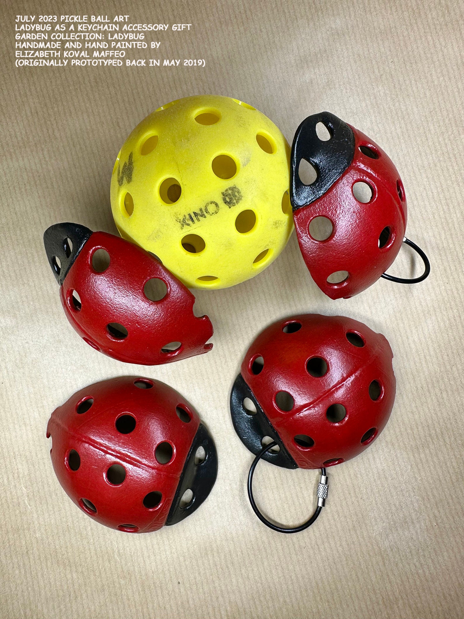 Ladybug - Handmade Recycled Pickleball Art (free-standing) - Etsy