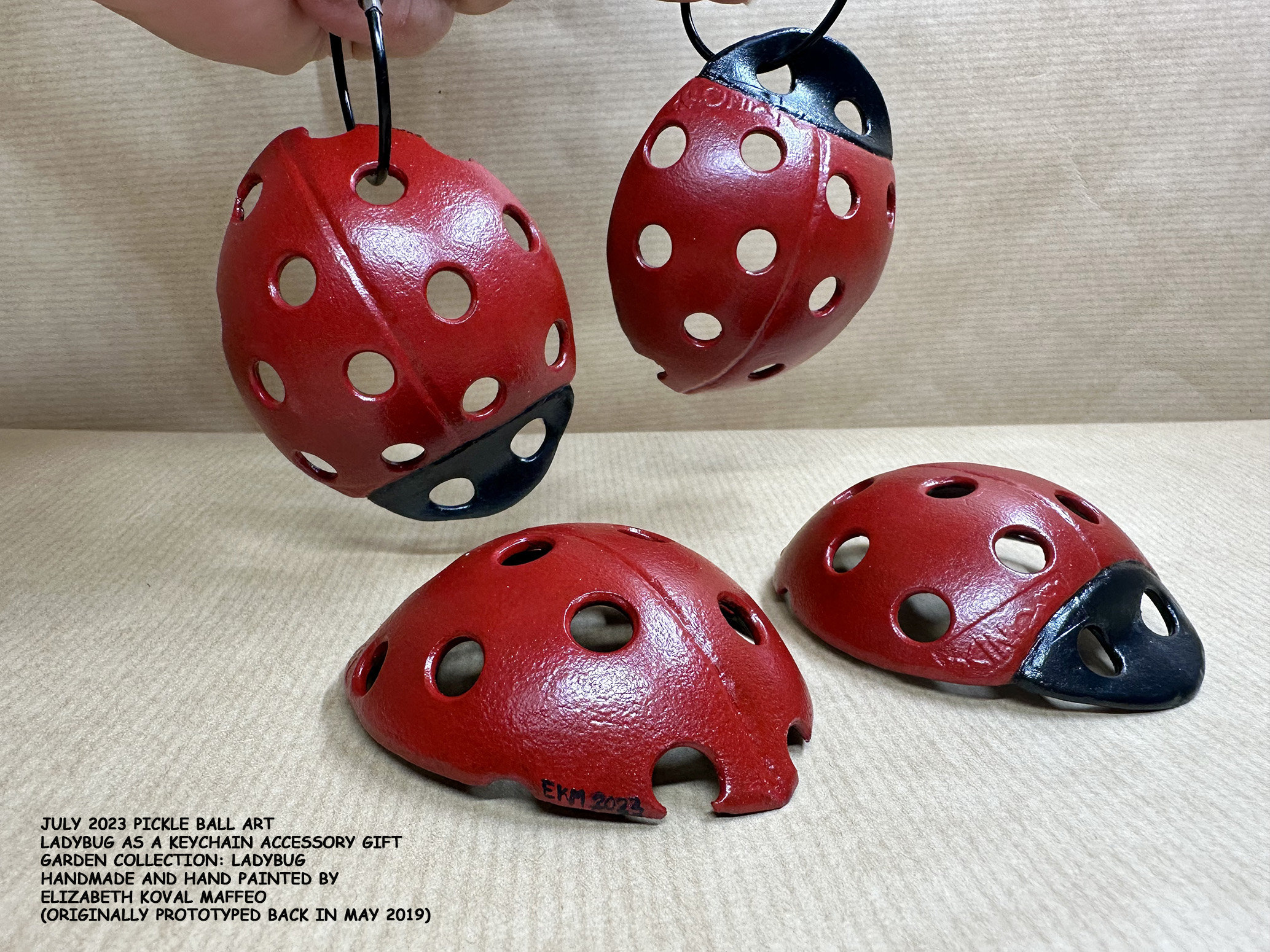 Ladybug - Handmade Recycled Pickleball Art (free-standing) - Etsy