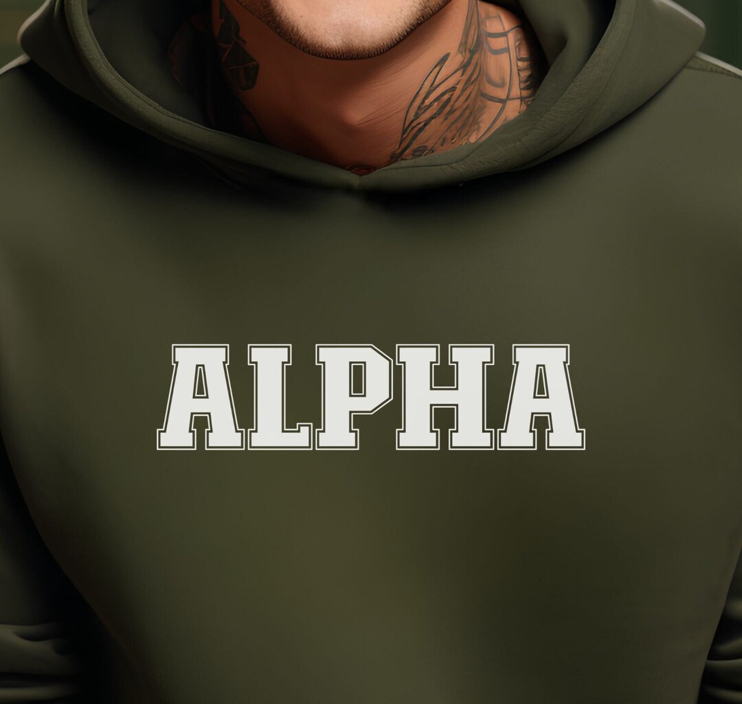 ALPHA Sweatshirt Hoodie, Sports Team Shirts, Dad Shirts, Sports Wear ...