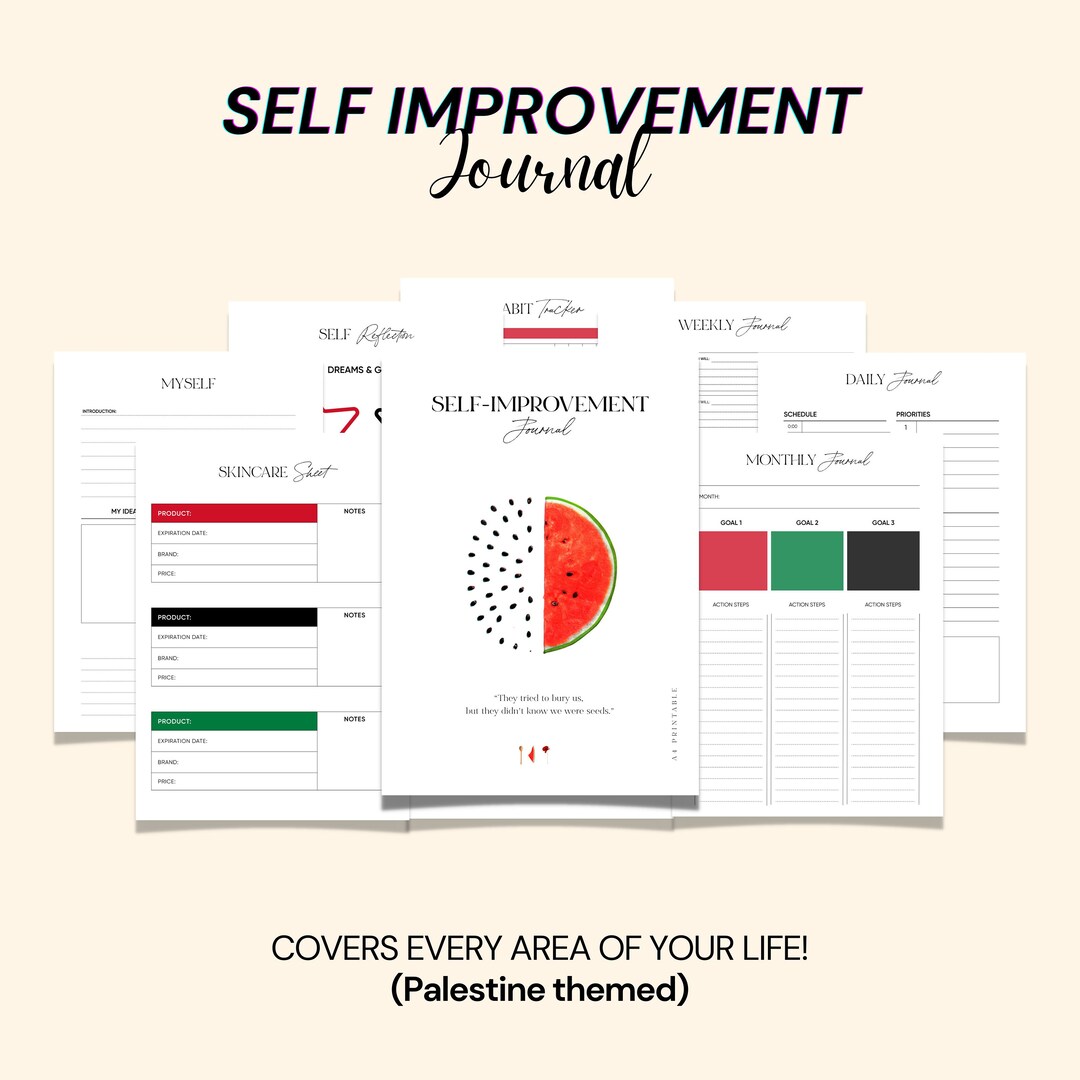 Printable Self-improvement Planner Self Improvement Worksheets All in ...