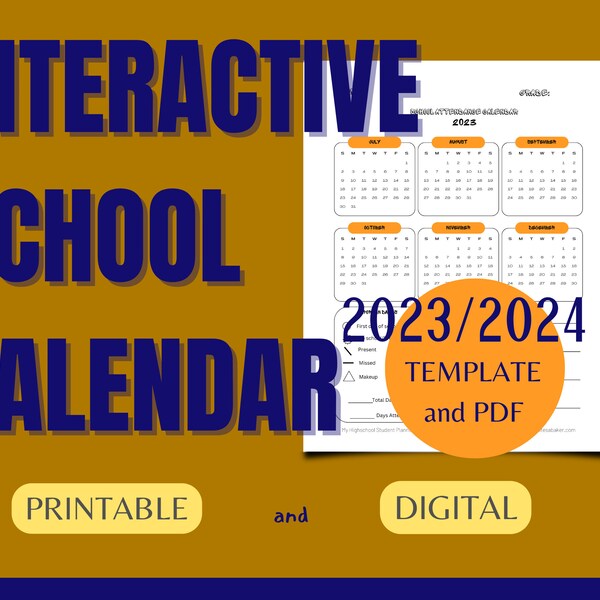 2024 Attendance Calendar - Etsy