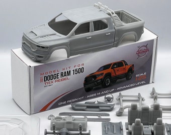 1:25 RAM 2500 5th Gen Resin Model Kit With Rubber Tires and Clear Parts ...