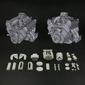 Chevy 632 Crate Engine Kit Scales 1/64 1/32 1/24 1/25 1/16 1/12 1/10 1/ ...