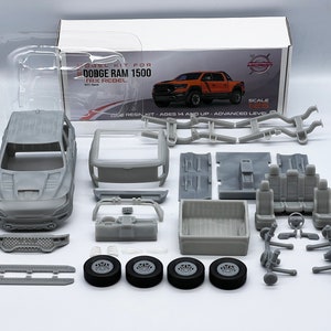 1:25 RAM 1500 TRX Rebel 5th Gen Resin Model Kit With Rubber Tires and ...