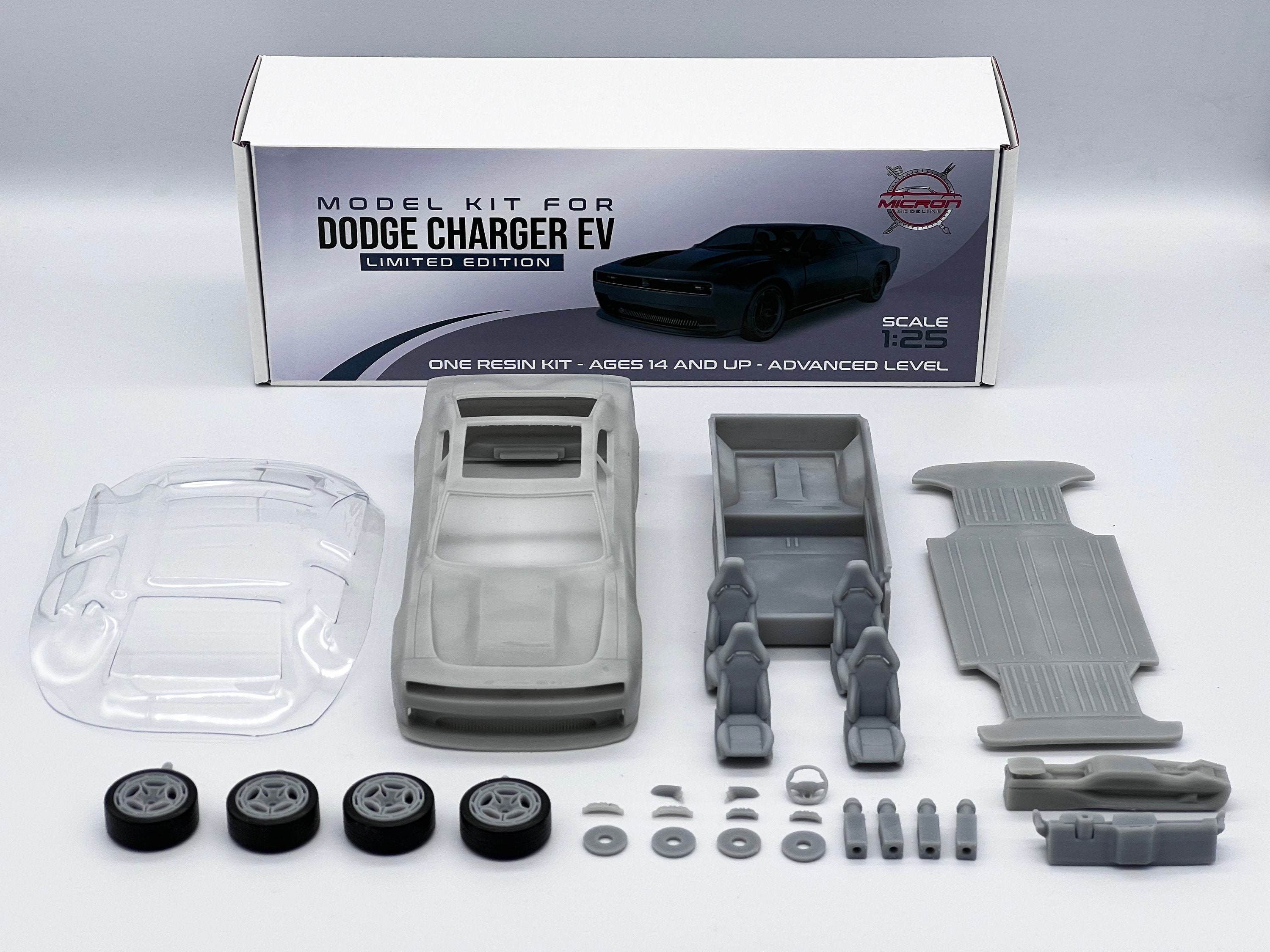 1:25 Dodge Charger EV Daytona SRT Concept Model Kit Resin and Clear ...