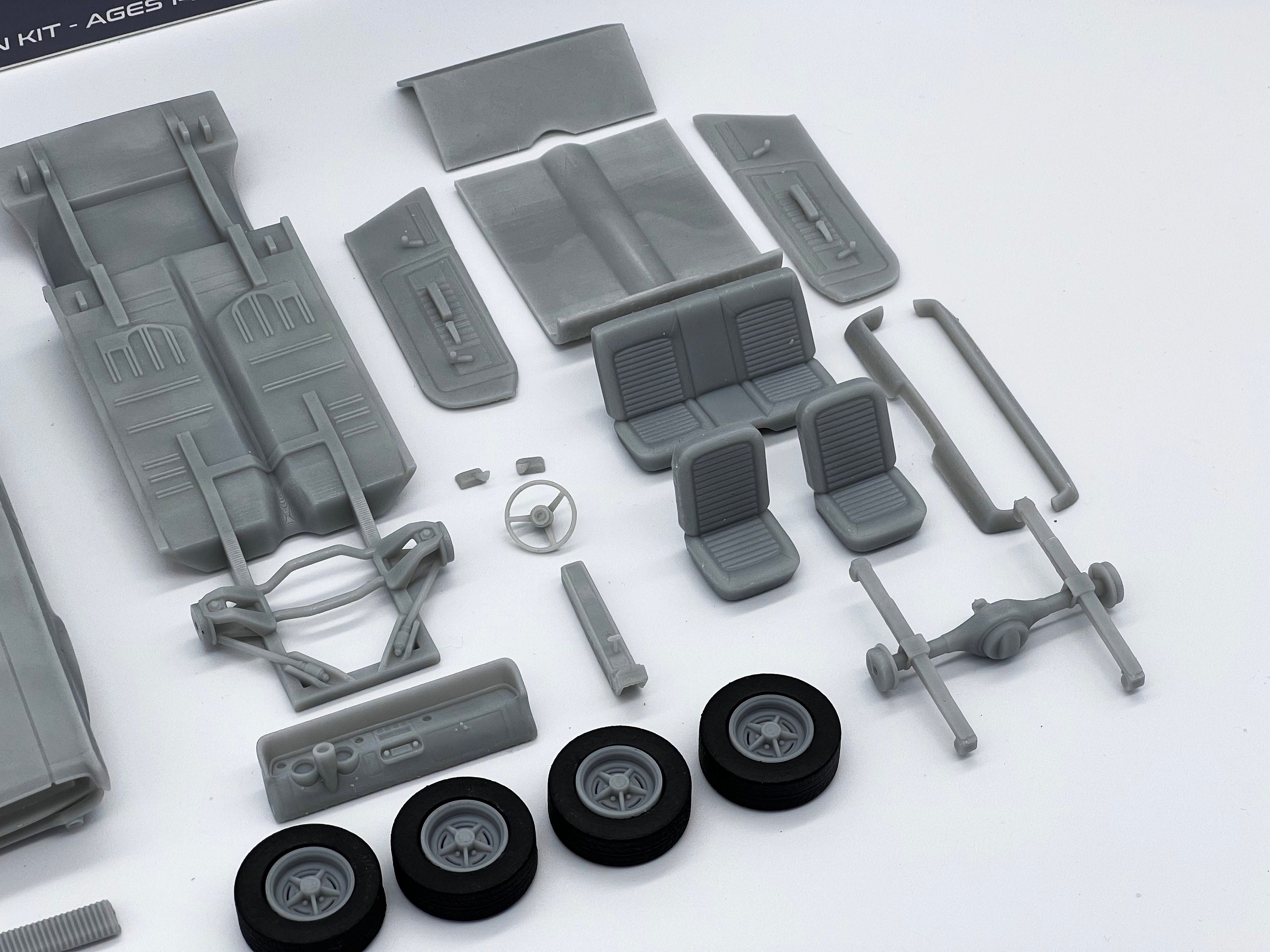 1:24 Mercury Cougar 1967 Model Kit Unpainted Resin Kit With Clear ...