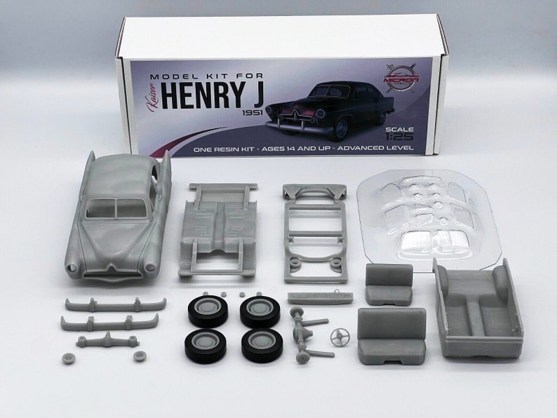 1:25 Kaiser Henry J 1951 Model Resin Kit With Clear Parts Included - Etsy