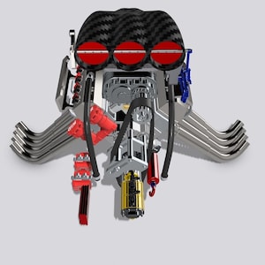 Funny Car Blown Nitro HEMI Engine Kit | Scales 1/24 1/25 1/18 1/16 ...