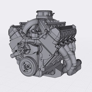 Chevy 632 Crate Engine Kit Scales 1/64 1/32 1/24 1/25 1/16 1/12 1/10 1/ ...