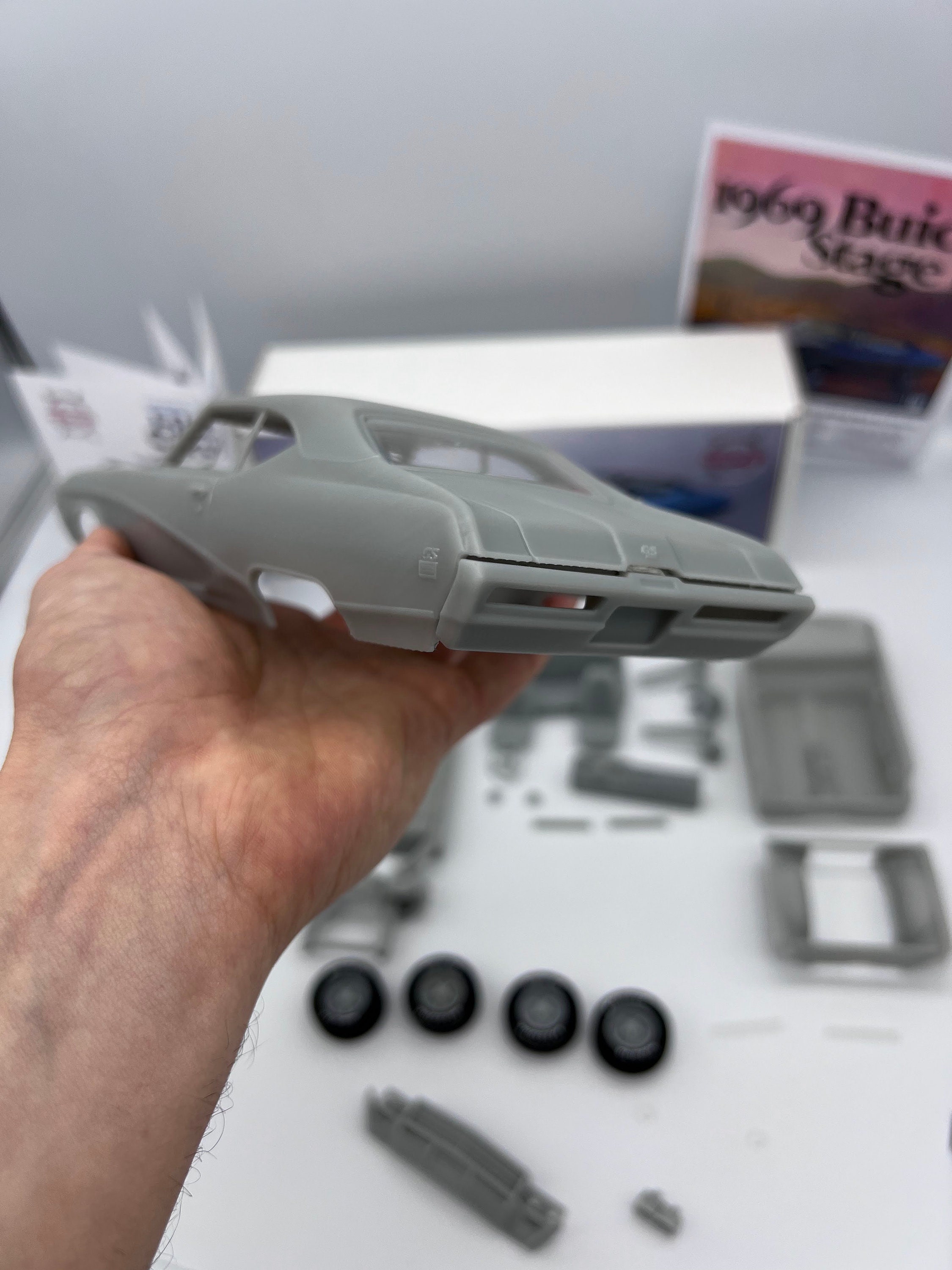 1:25 1969 Buick Skylark GS Resin Model Kit With Rubber Tires and Clear ...