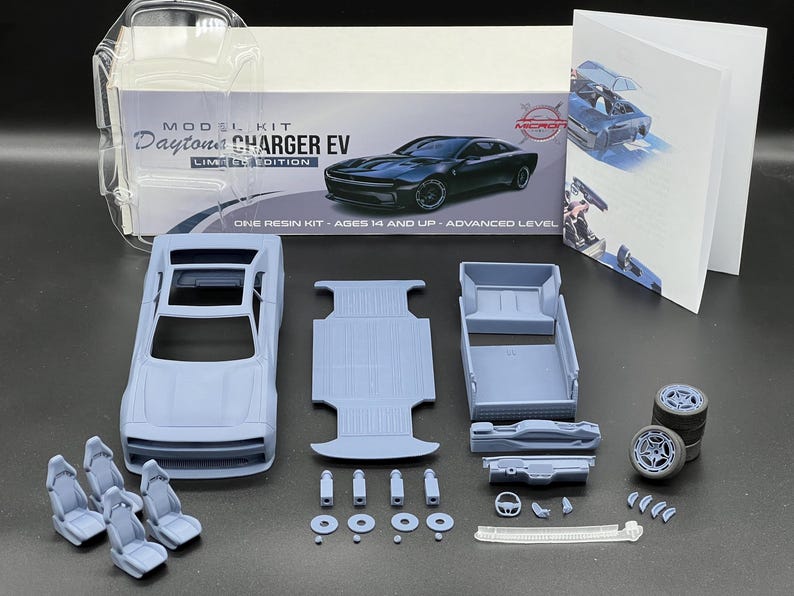 1:25 Dodge Charger EV Daytona SRT Concept Model Kit Resin and Clear ...