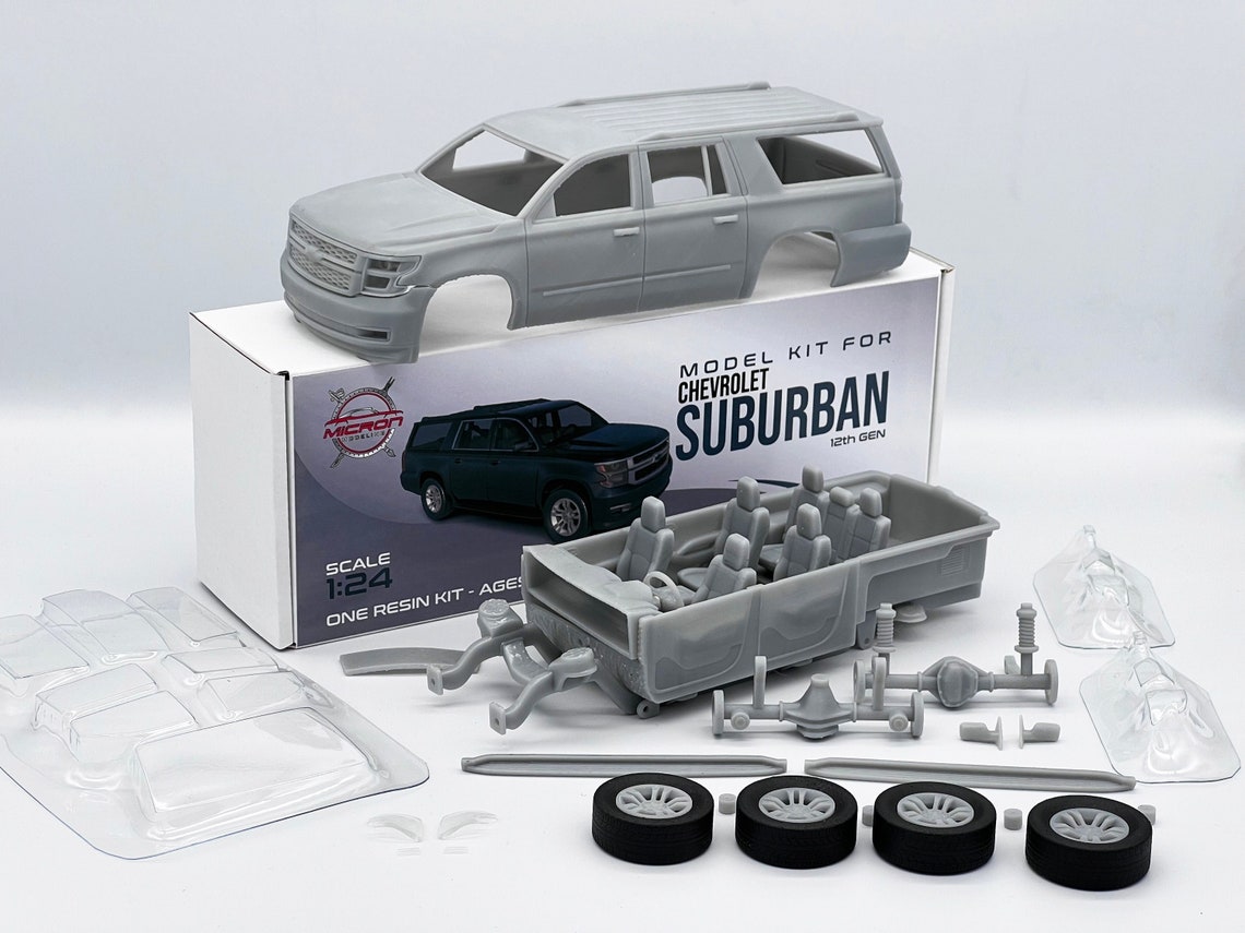 1:24 Chevrolet Suburban 11th Gen 2015-2020 Model Kit Resin With Clear ...