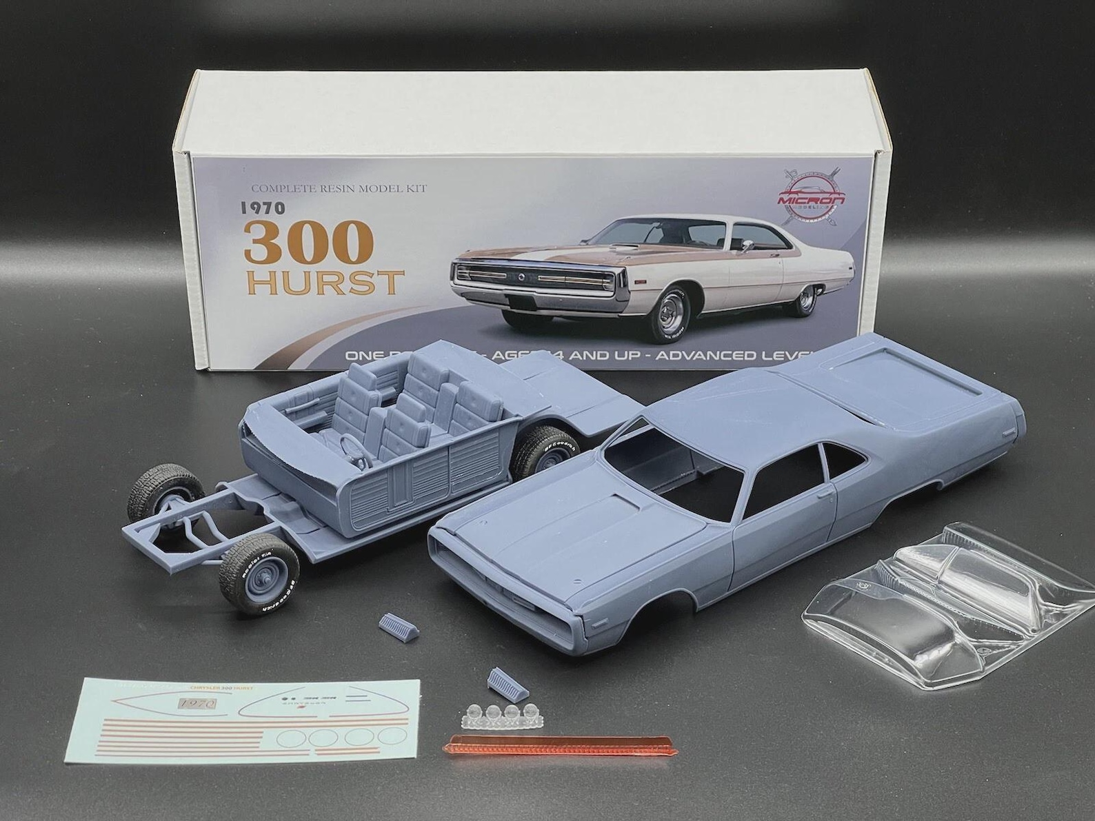 1/25 1970 Chrysler 300 Hurst Resin Model Kit With Decals 300H - Etsy