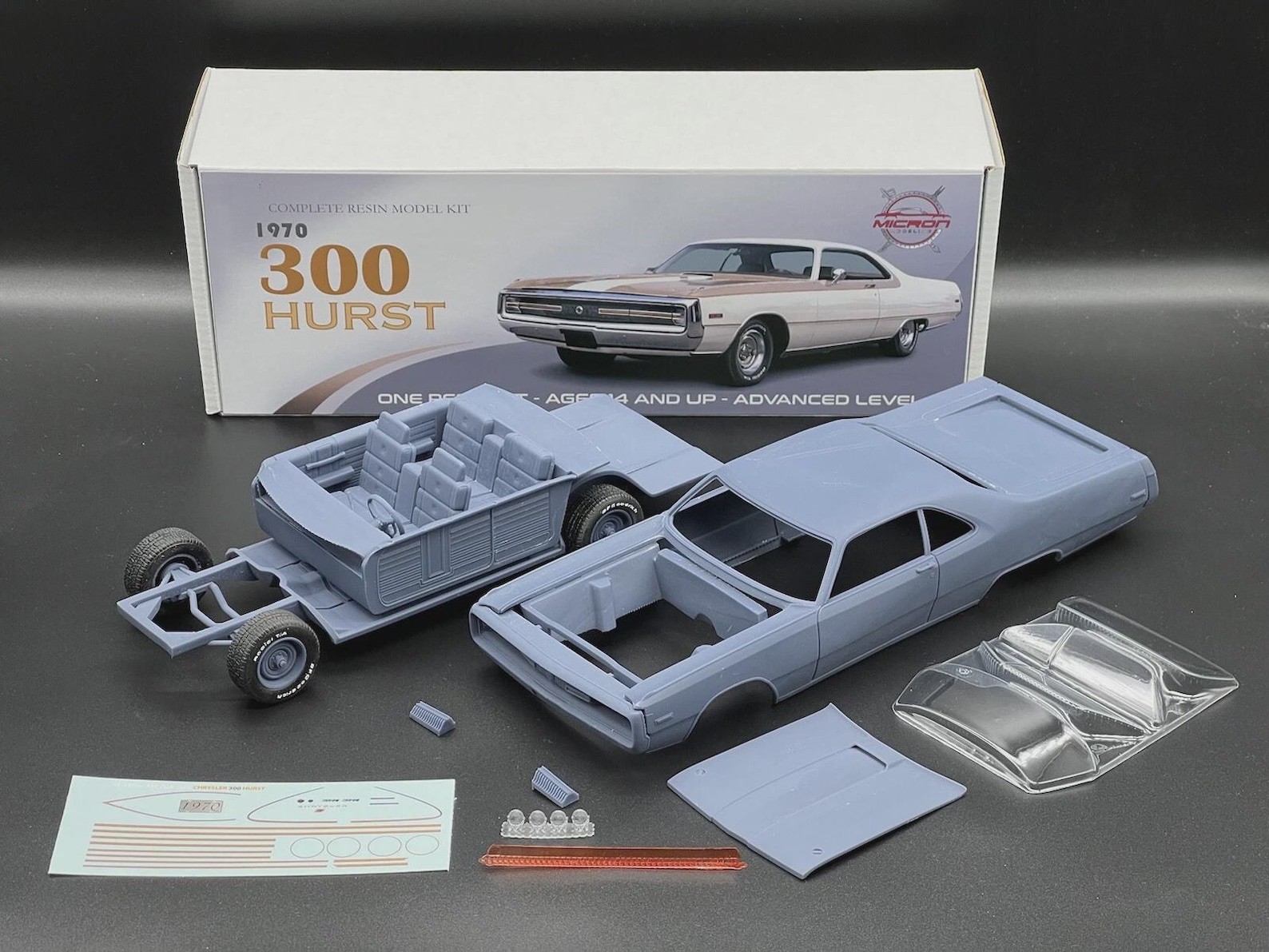 1/25 1970 Chrysler 300 Hurst Resin Model Kit With Decals 300H - Etsy