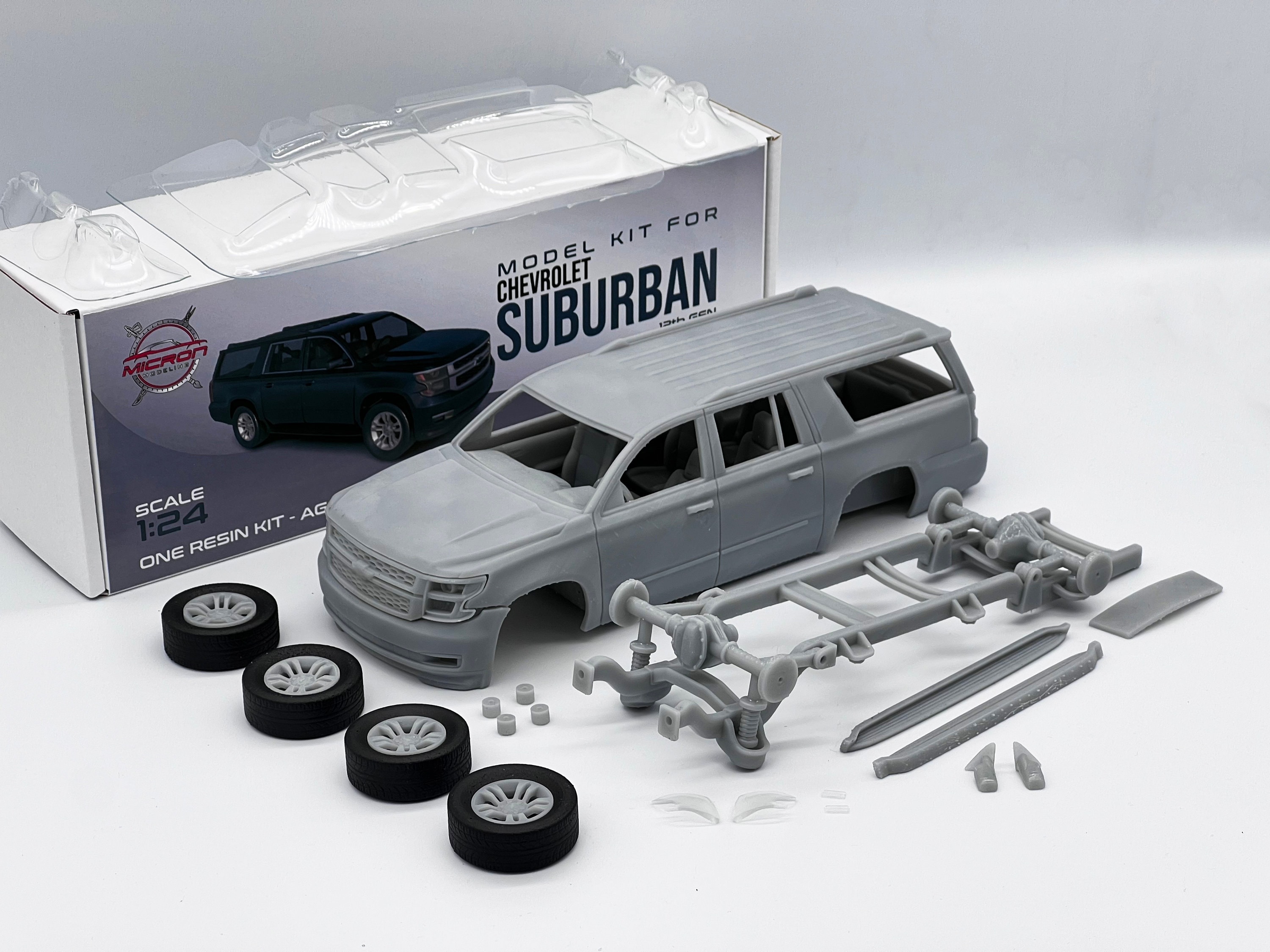 1:24 Chevrolet Suburban 11th Gen 2015-2020 Model Kit Resin With Clear ...