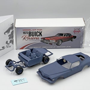 1:25 1973 Buick Riviera Boattail Resin Kit With Windows, Rubber Tires ...
