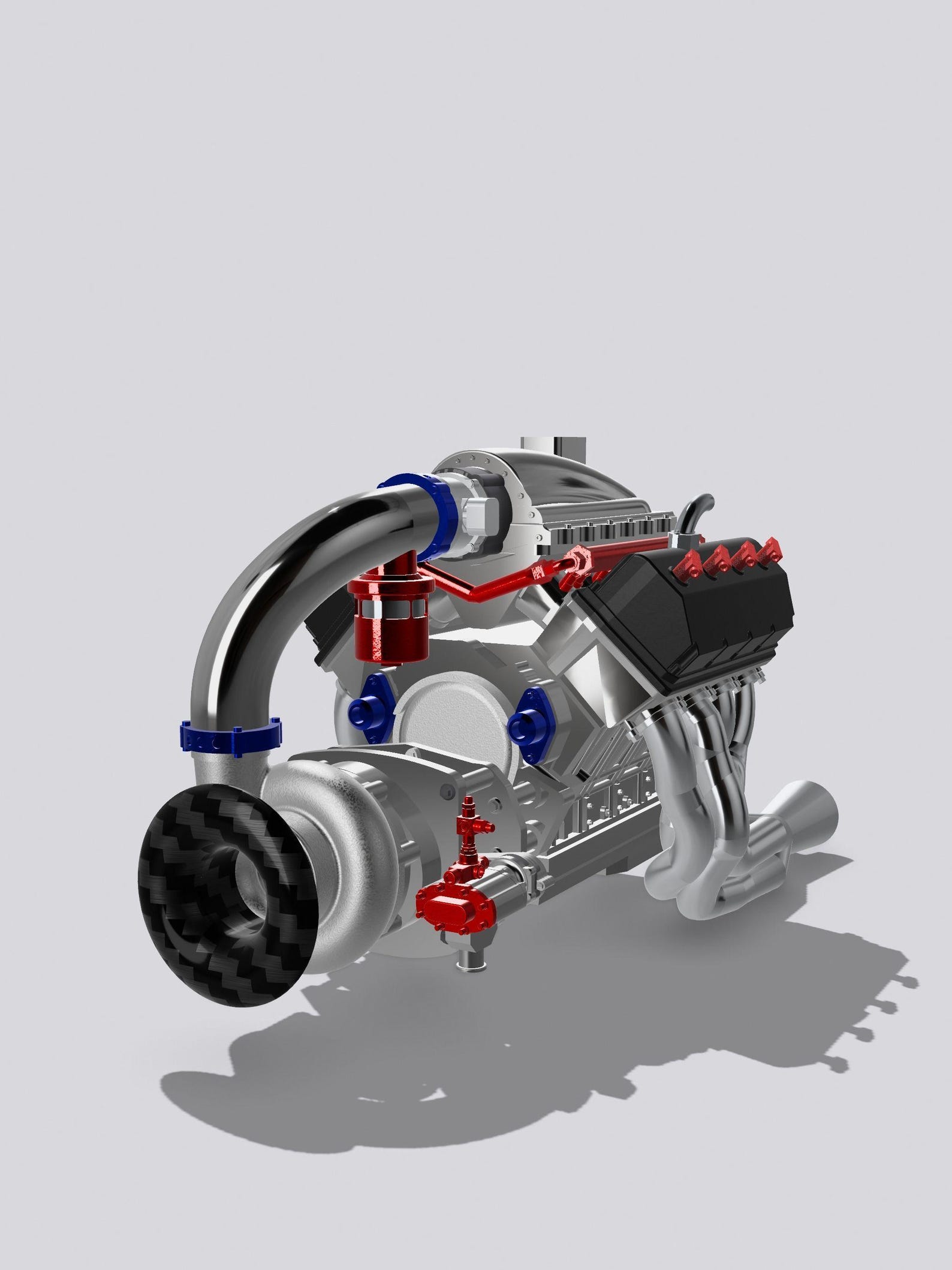 Procharged HEMI Engine Kit | Scales 1/64 1/24 1/25 1/18 1/16 1/10 1/8 ...