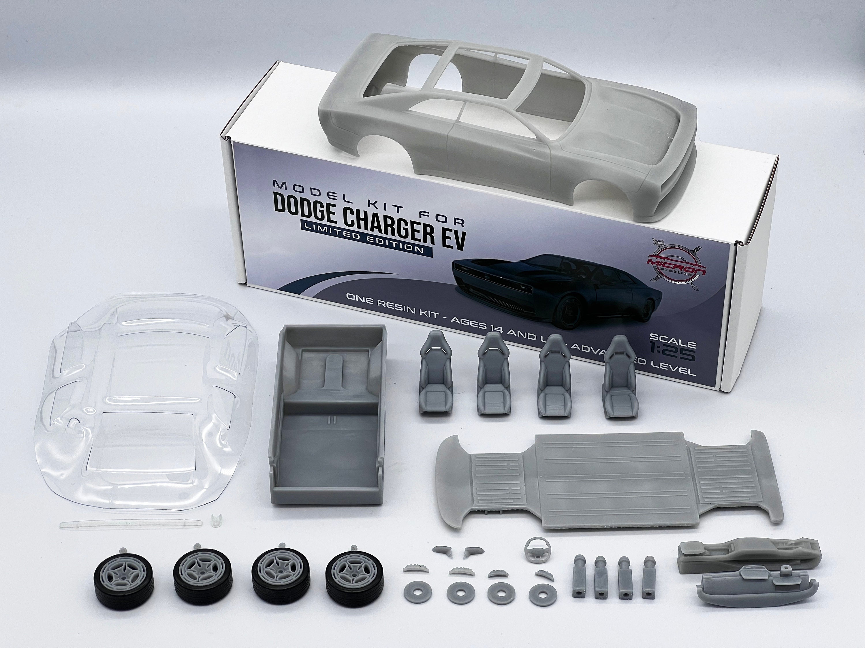 1:25 Dodge Charger EV Daytona SRT Concept Model Kit Resin and Clear ...