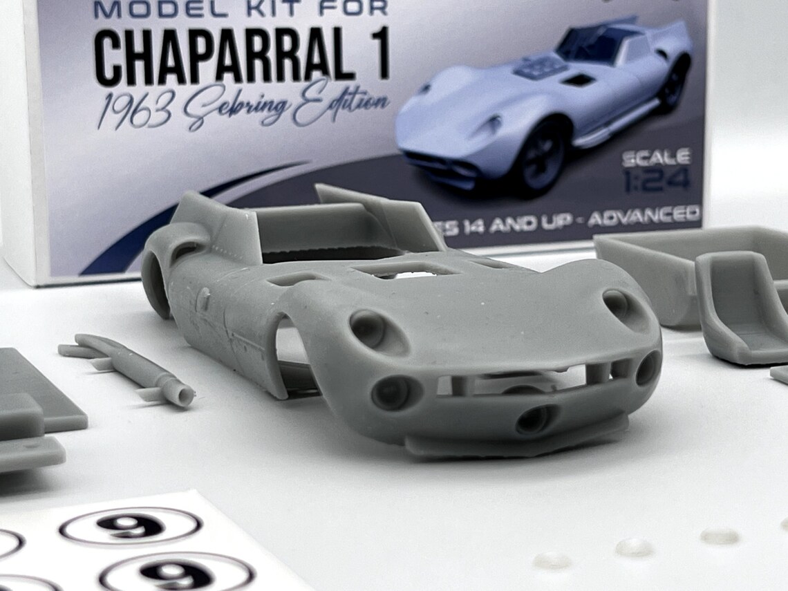 1:24 Chaparral 1 Model Kit 1963 Sebring Jim Hall Vintage Racing 12 ...
