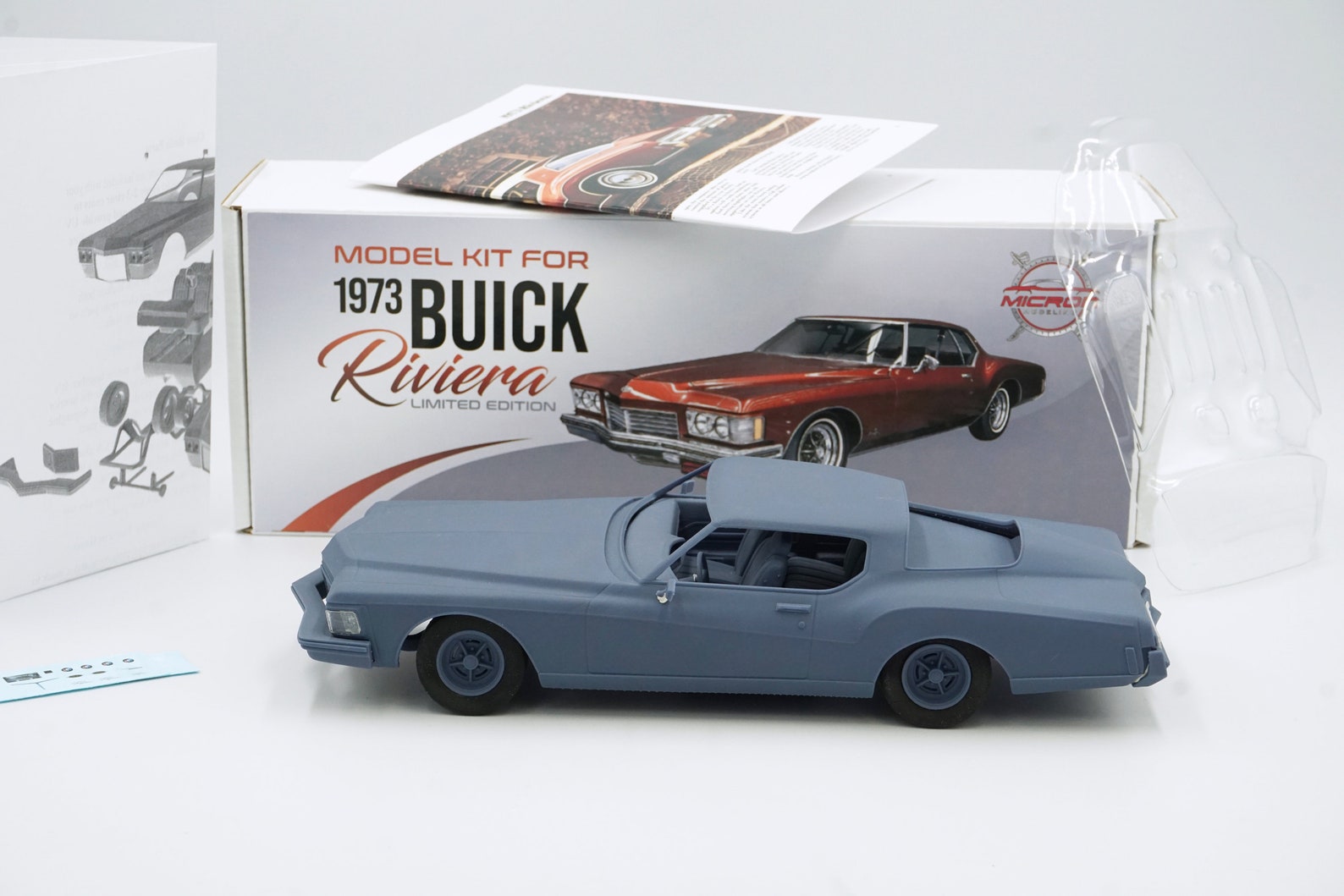 1:25 1973 Buick Riviera Boattail Resin Kit With Windows, Rubber Tires ...