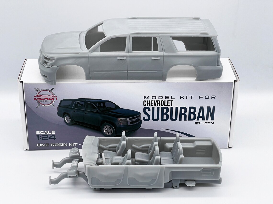 1:24 Chevrolet Suburban 11th Gen 2015-2020 Model Kit Resin With Clear ...