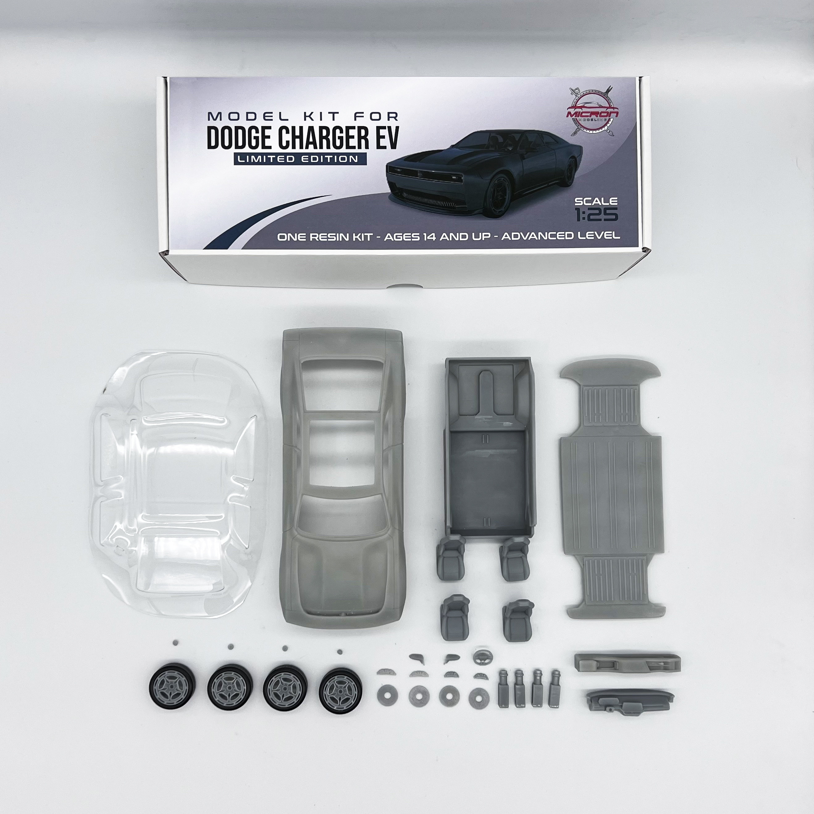 1:25 Dodge Charger EV Daytona SRT Concept Model Kit Resin and Clear ...