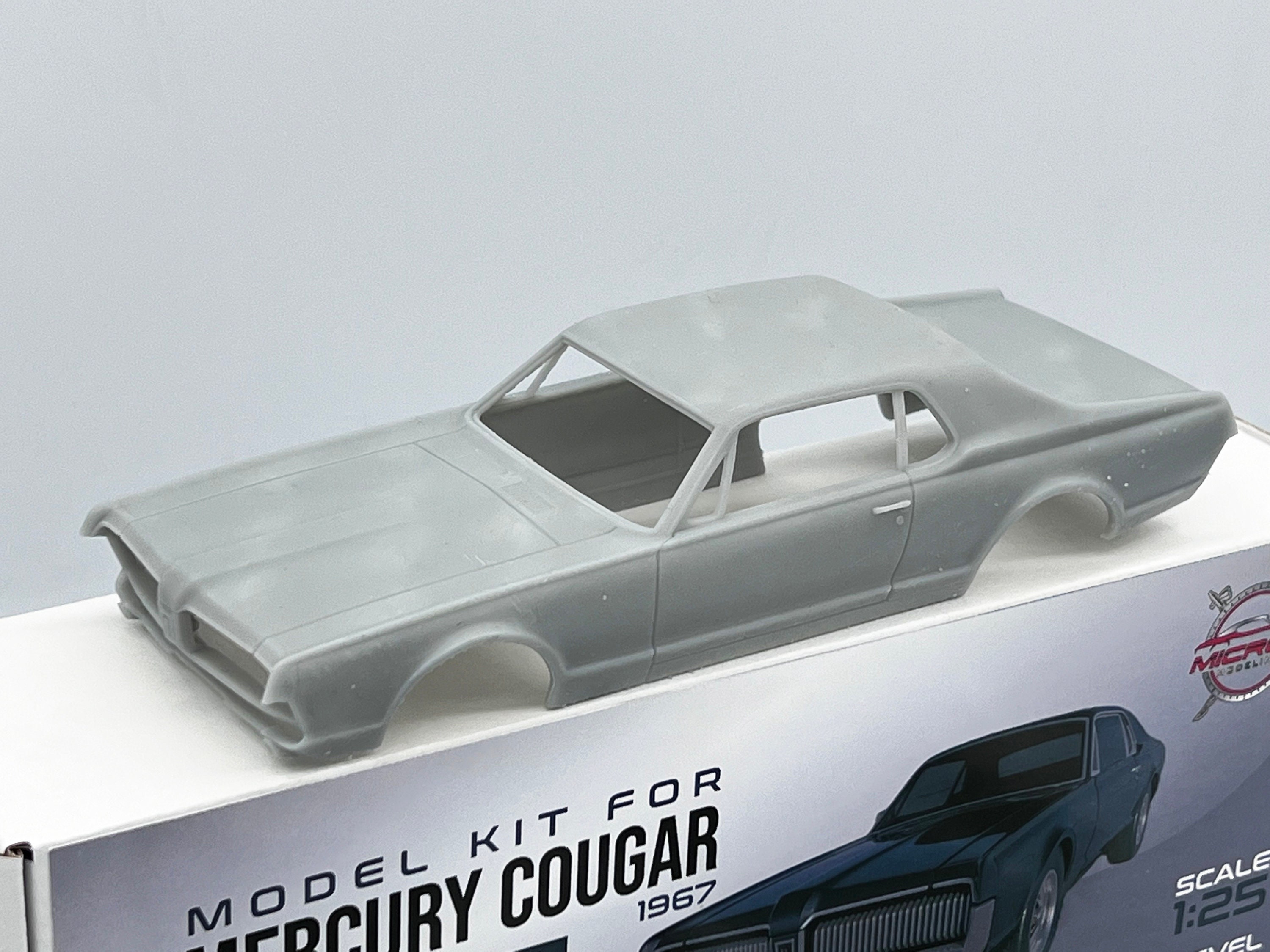 1:24 Mercury Cougar 1967 Model Kit Unpainted Resin Kit With Clear ...