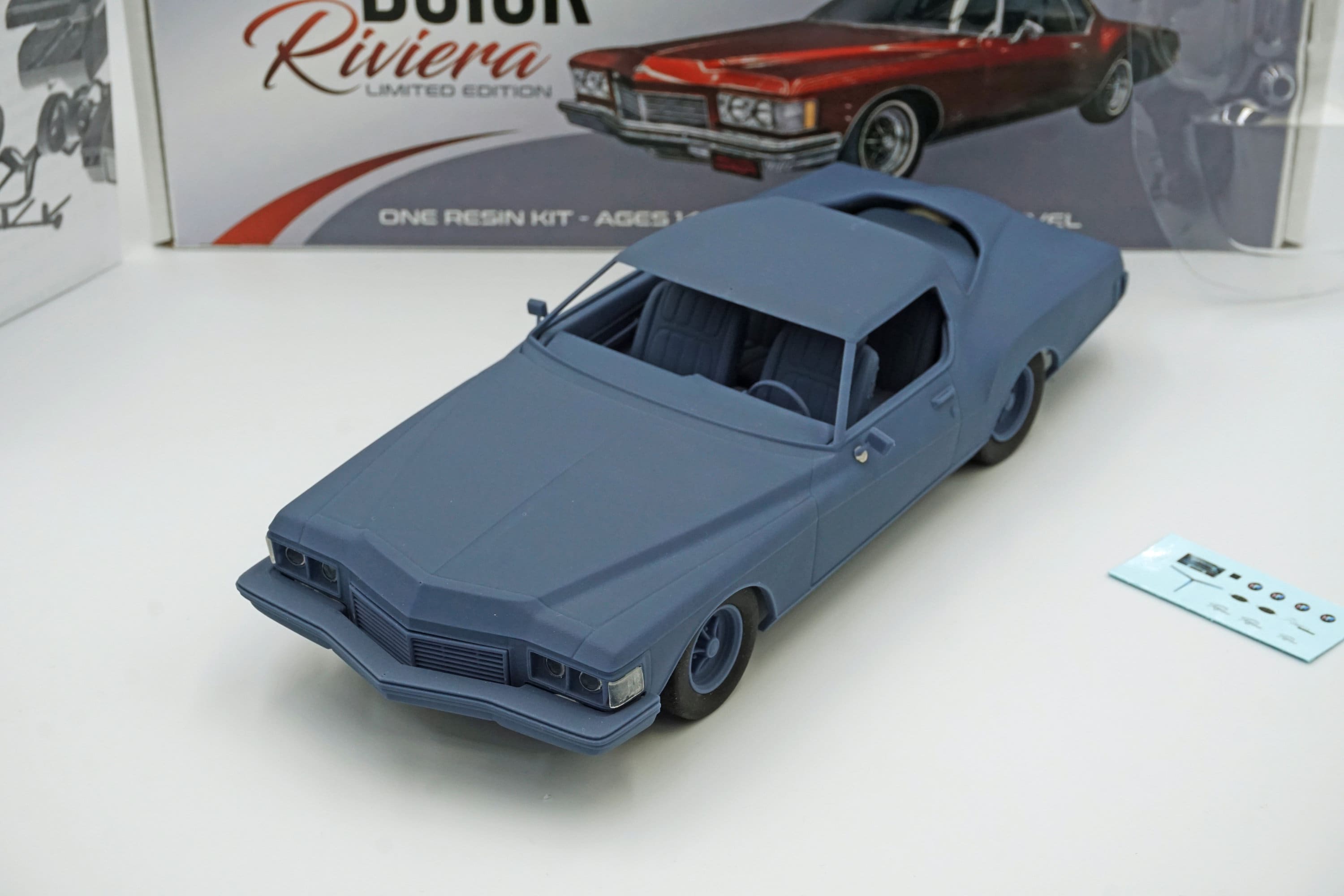 1:25 1973 Buick Riviera Boattail Resin Kit With Windows, Rubber Tires ...