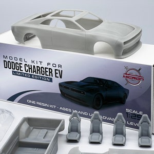 1:25 Dodge Charger EV Daytona SRT Concept Model Kit Resin and Clear ...