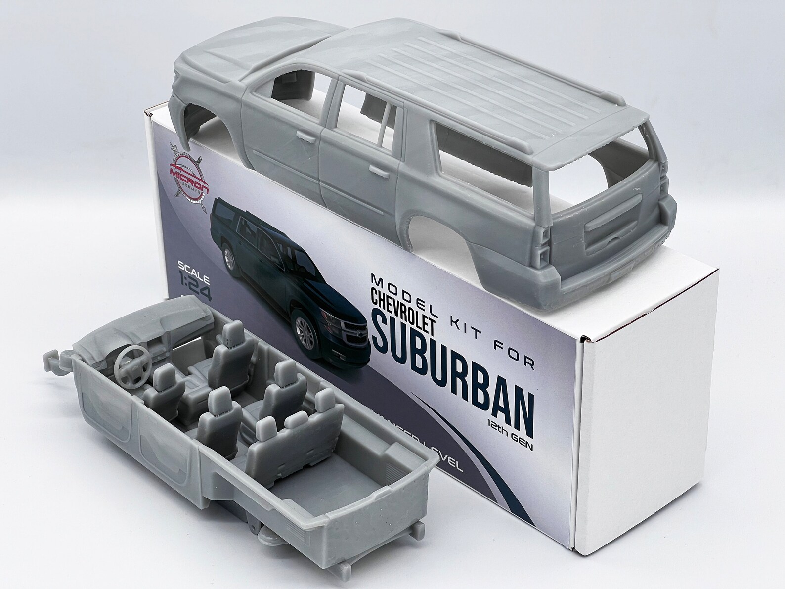 1:24 Chevrolet Suburban 11th Gen 2015-2020 Model Kit Resin With Clear ...