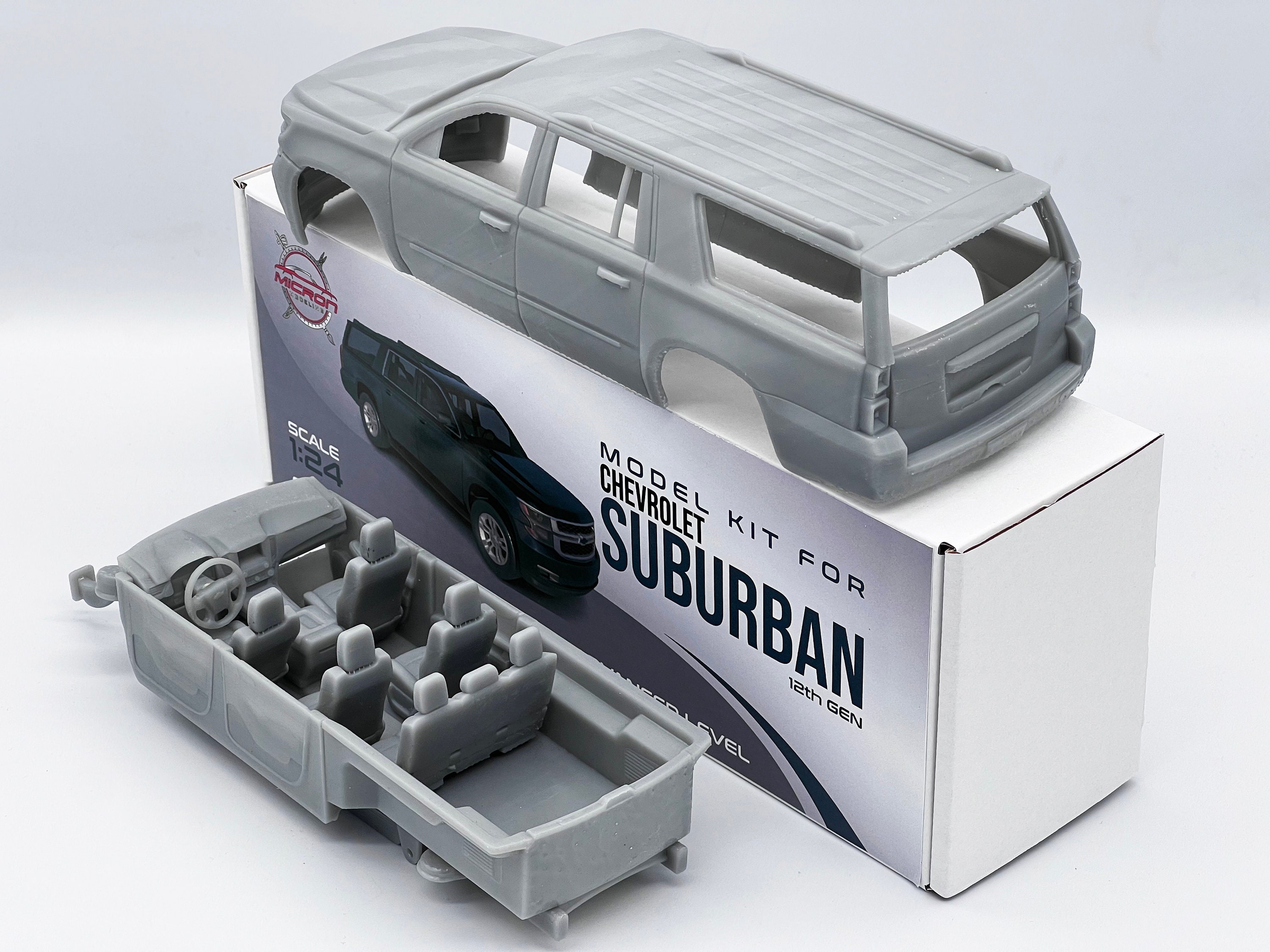 1:24 Chevrolet Suburban 11th Gen 2015-2020 Model Kit Resin With Clear ...