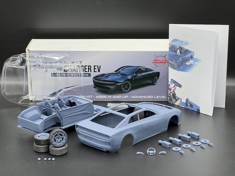 1:25 Dodge Charger EV Daytona SRT Concept Model Kit Resin and Clear ...