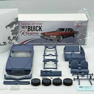 1:25 1973 Buick Riviera Boattail Resin Kit With Windows, Rubber Tires ...