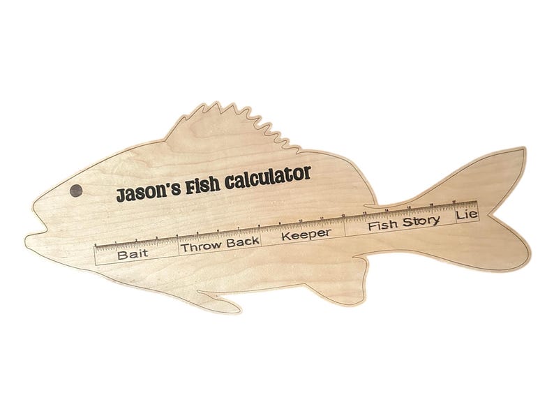 Personalized Fish Ruler Sign, Father’s Day Gift, Fun Gift Idea ...