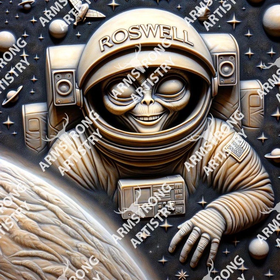 Roswell Alien Astronaut PNG: Laser Engraving, Sublimation (digital ...
