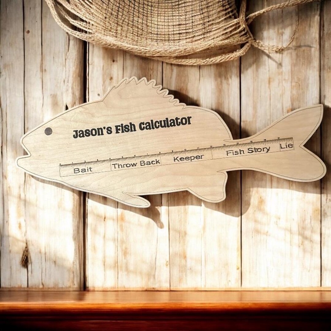 Personalized Fish Ruler Sign, Father’s Day Gift, Fun Gift Idea ...